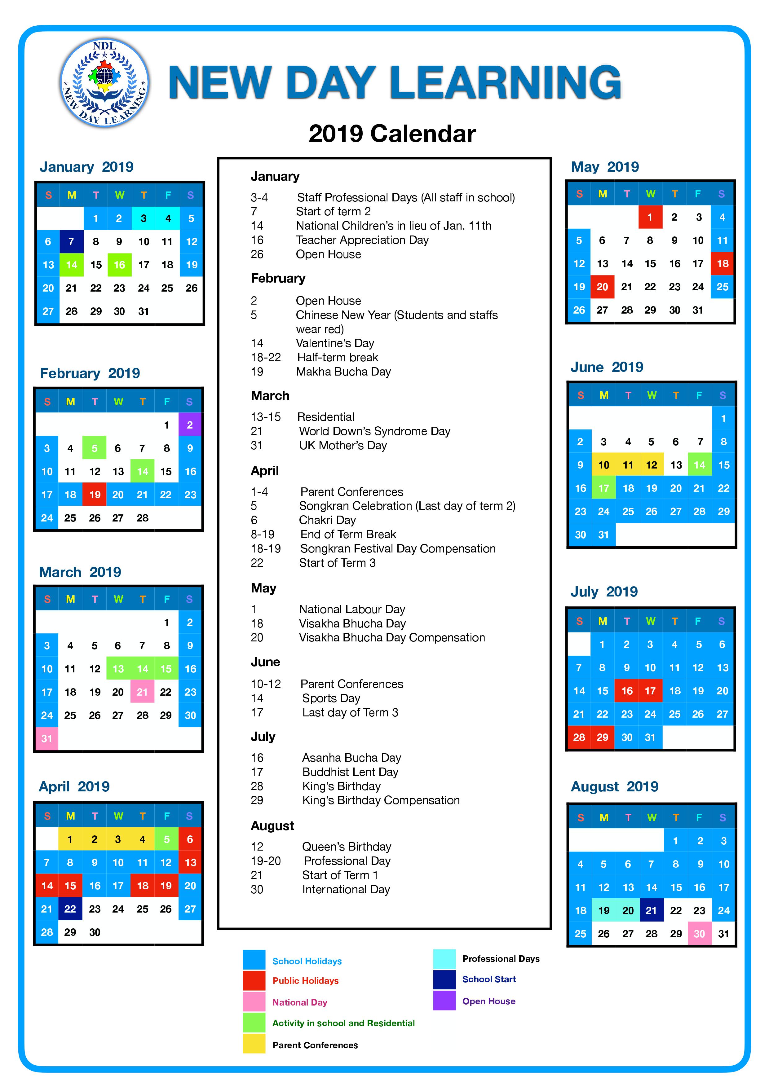 calendar-in-english – New Day Learning & Therapy Clinic